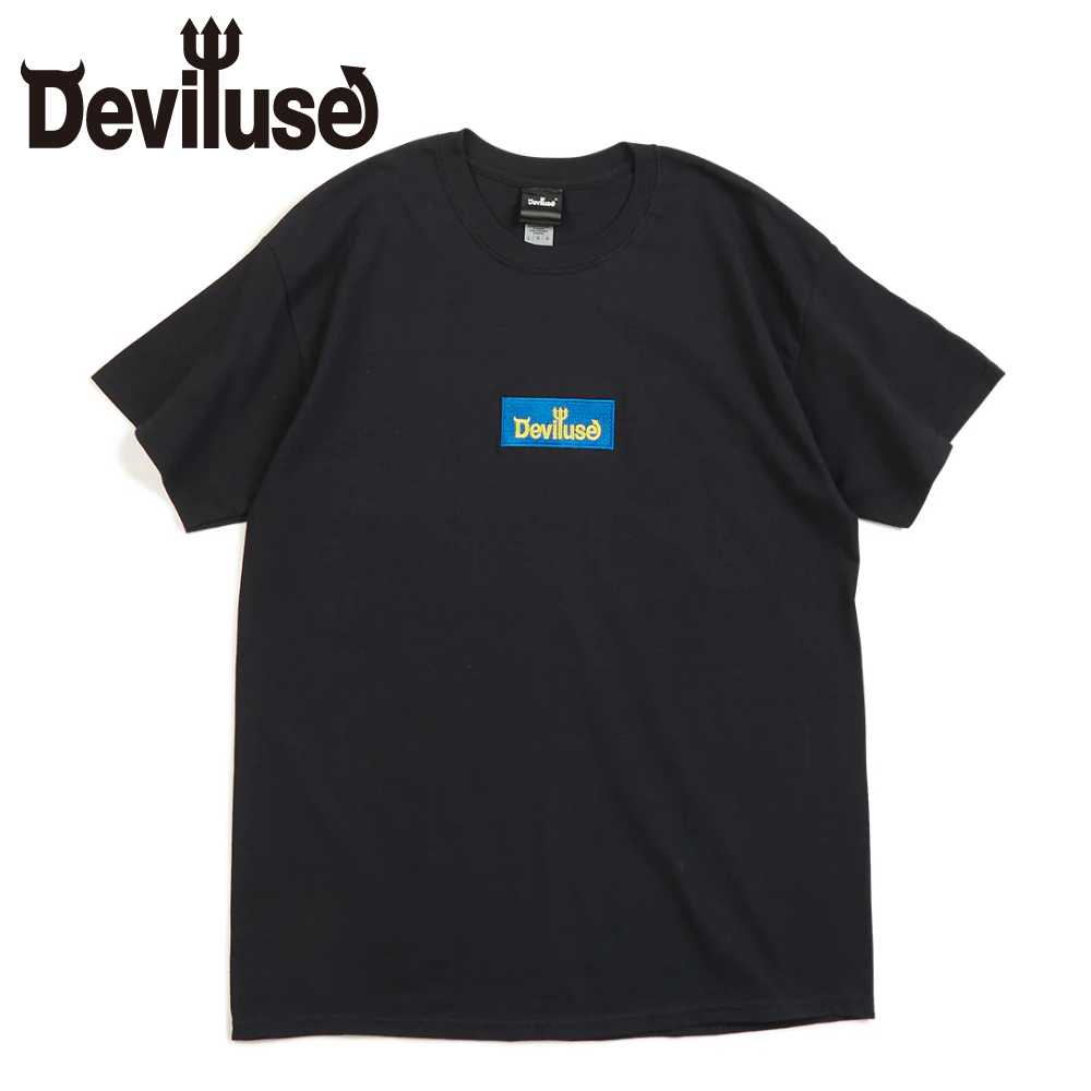 Deviluse Blue Box Logo Tシャツ ボックスロゴ ブラック 半袖 黒 T-shirts Black デビルユース サイズ – Atomicdope