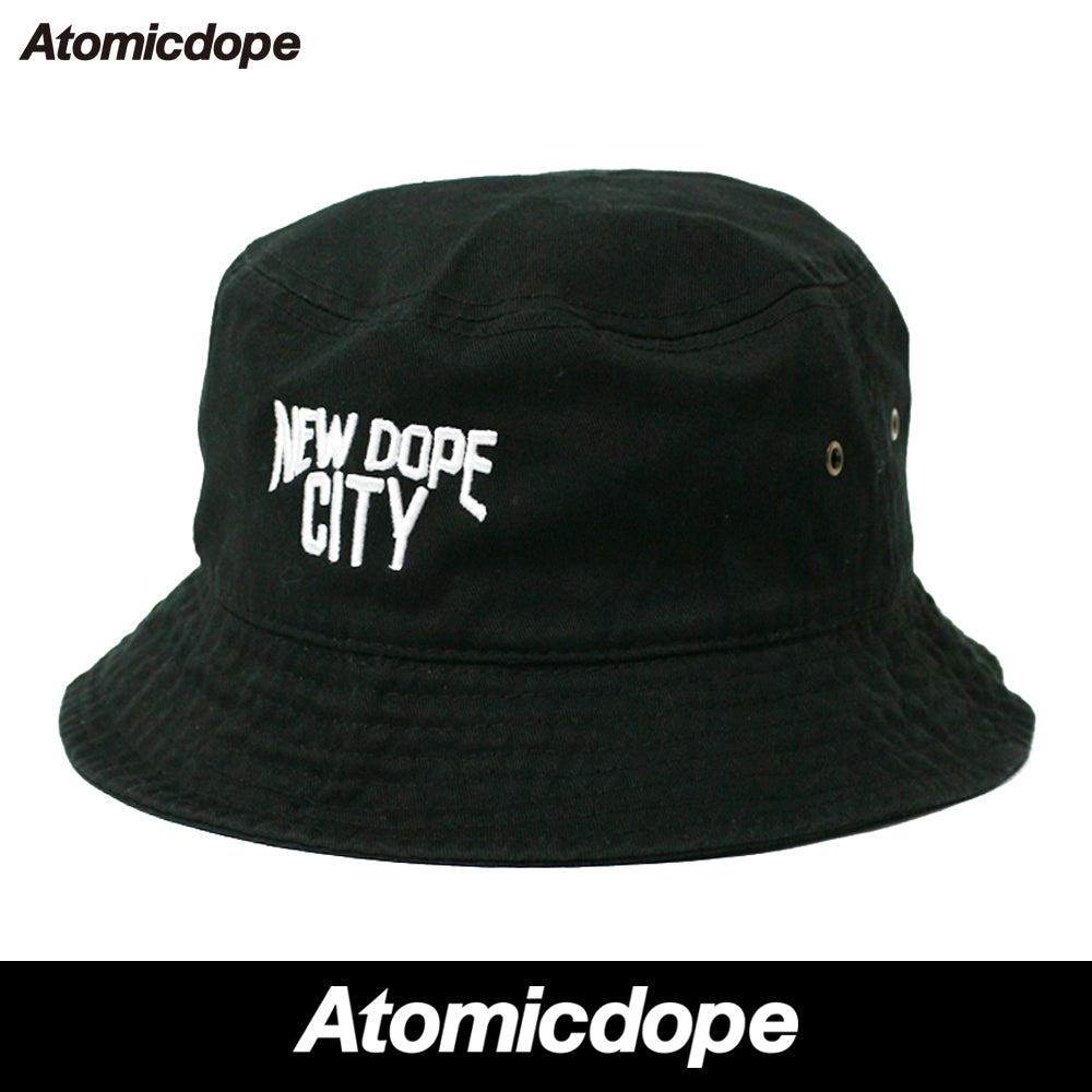 【Atomicdope】NEW DOPE CITY BACKET HAT Black バケットハット 帽子 黒 アトミックドープ